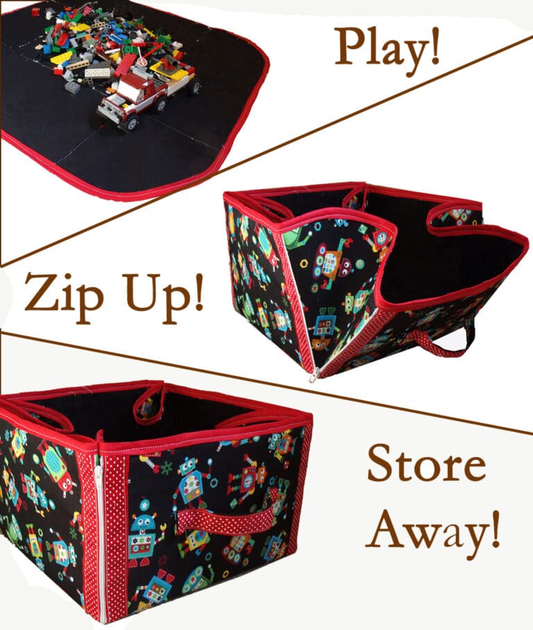 "Play, then Store Away" Convertible Playmat & Storage Tote Pattern ...