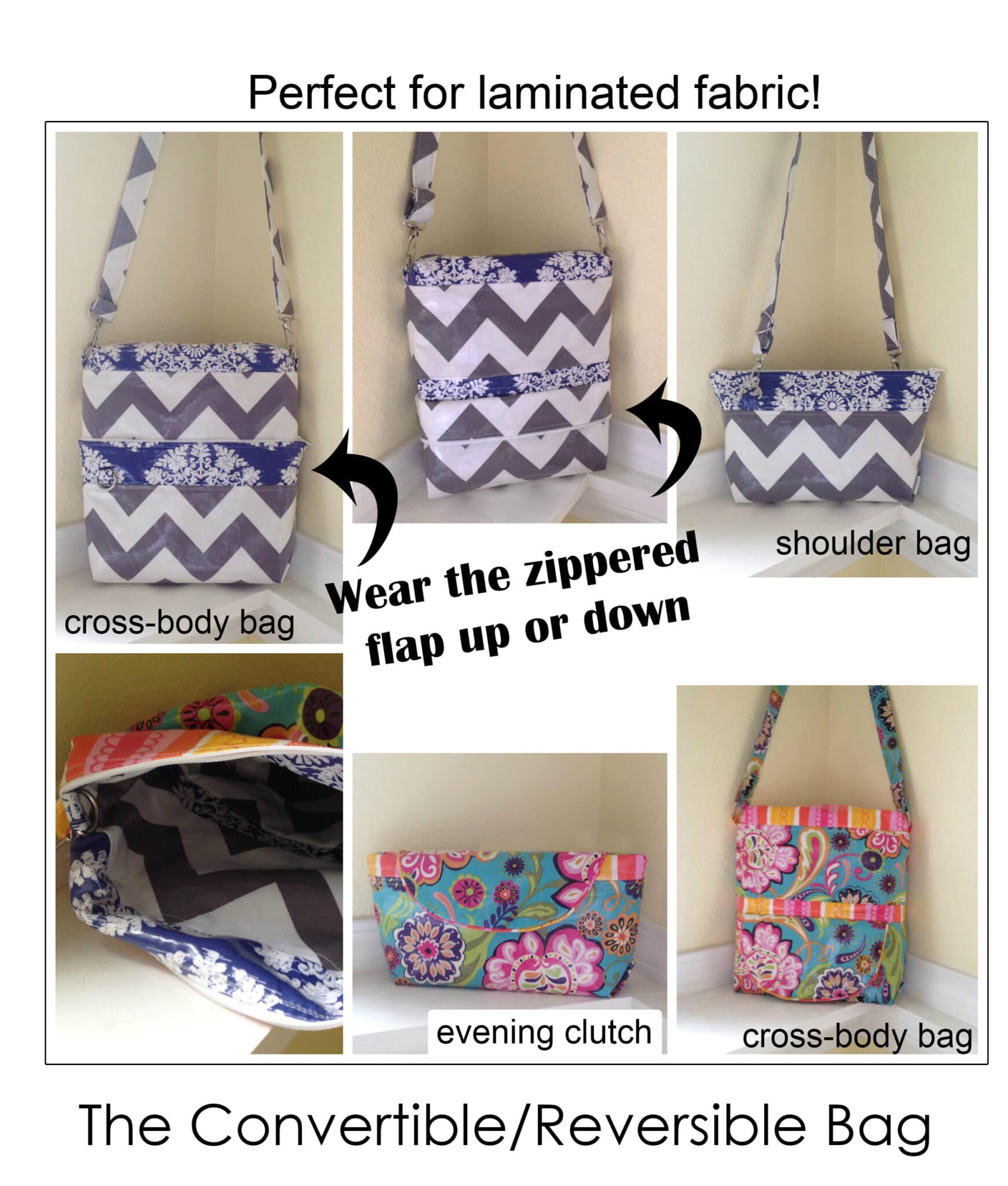 Convertible/ Reversible Bag Sewing Pattern