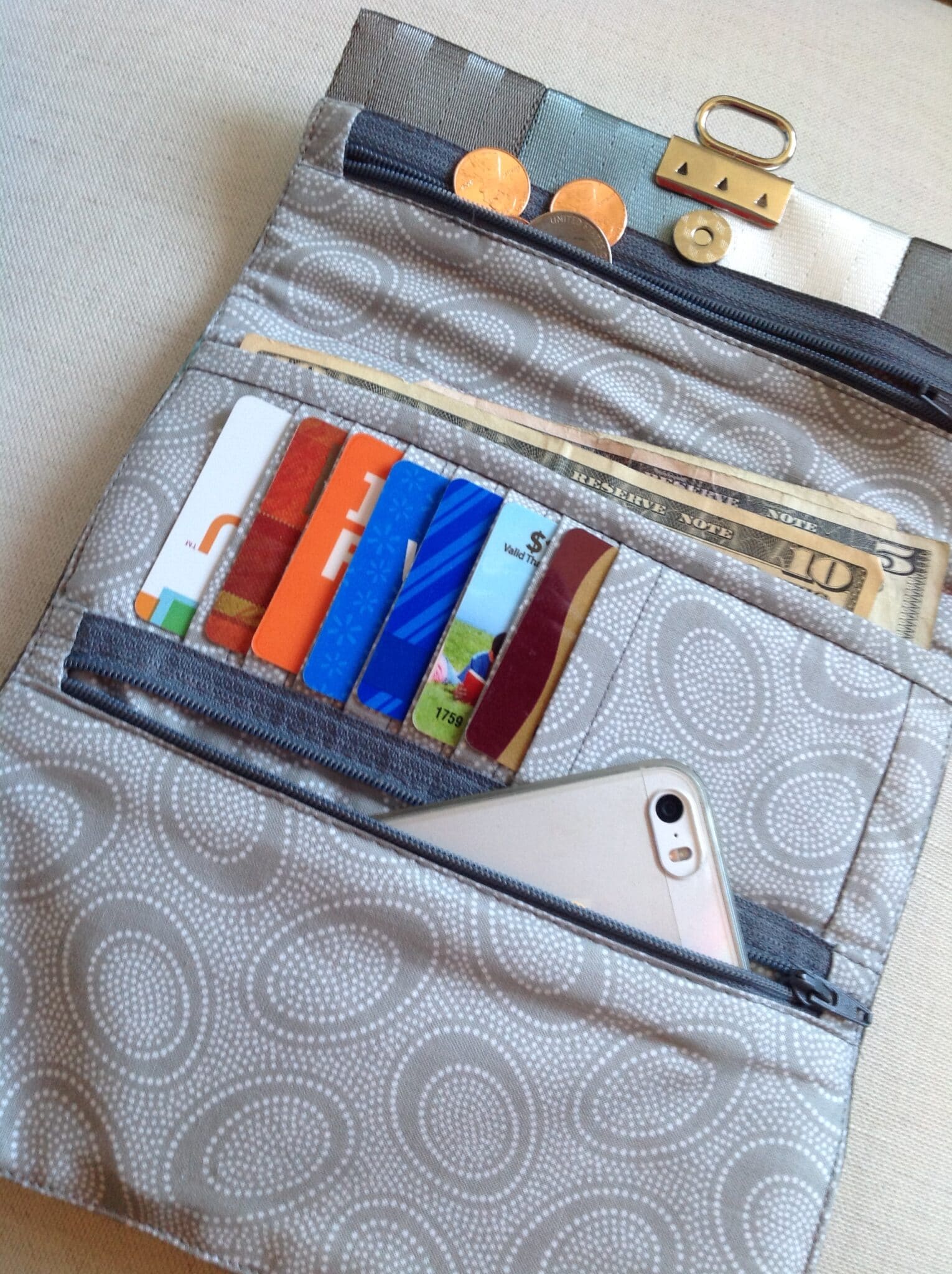 Seat Belt Series: Tri-Fold Wallet Sewing Pattern - cozy nest design
