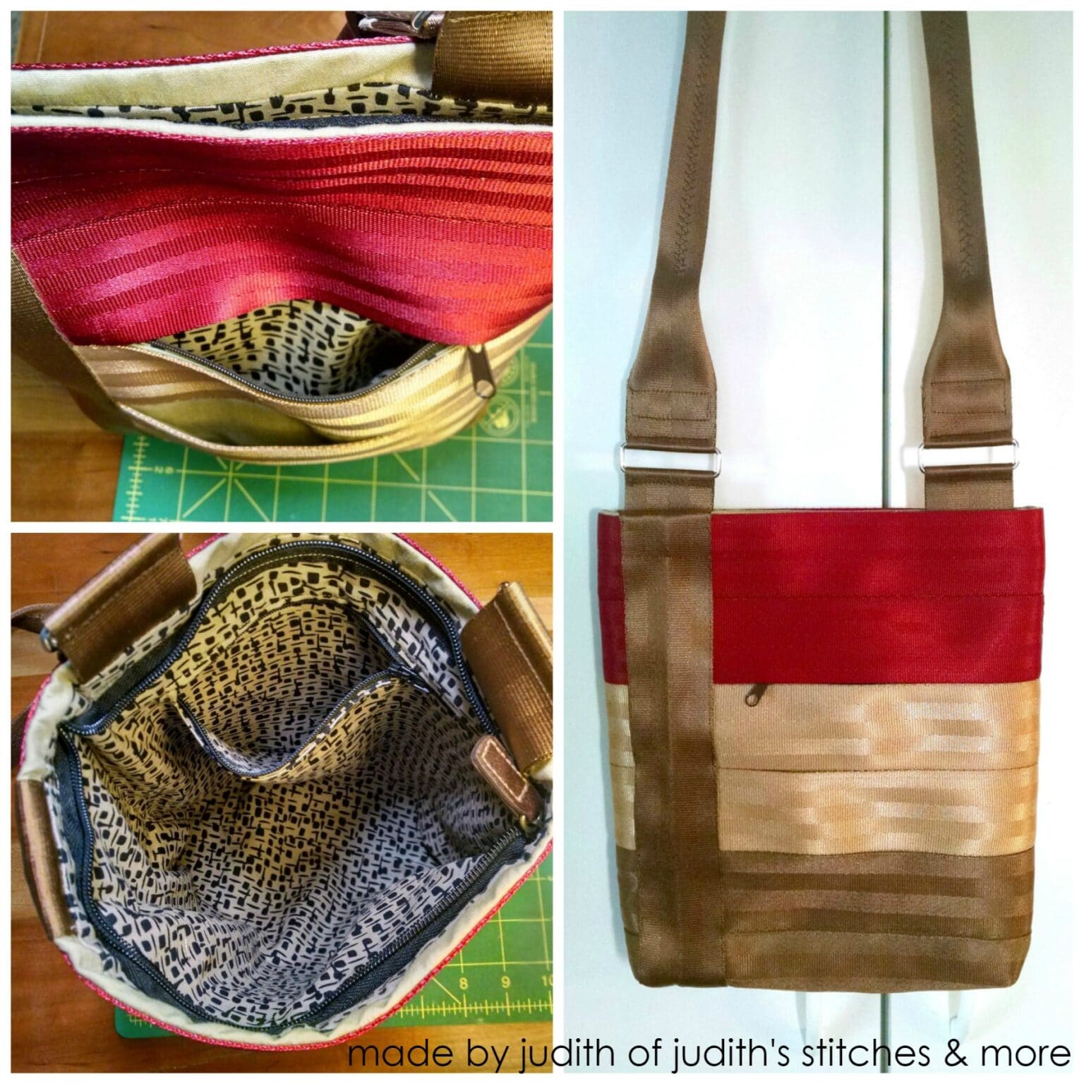 Seat Belt Series: The Crossover Bag Sewing Pattern - cozy nest design