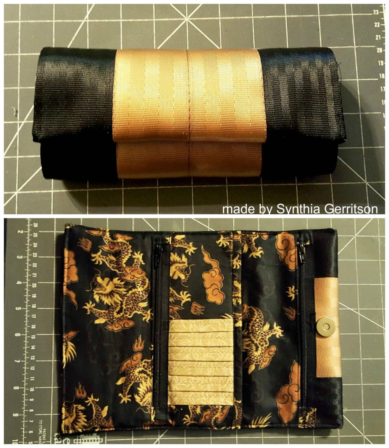 Seat Belt Series: Tri-Fold Wallet Sewing Pattern - cozy nest design