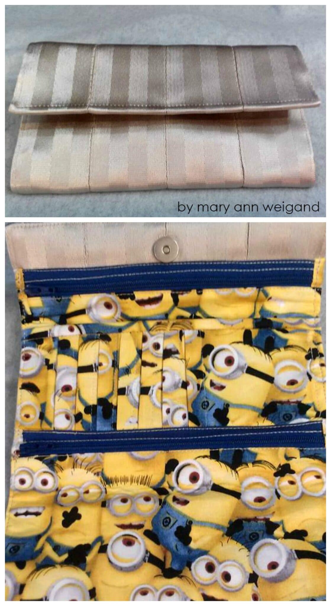 Seat Belt Series: Tri-Fold Wallet Sewing Pattern - cozy nest design
